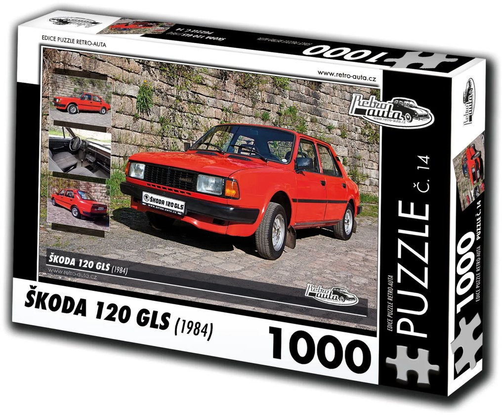 Retro-auta puzzle č. 14 škoda 120 gls (1984) 1000 dílků