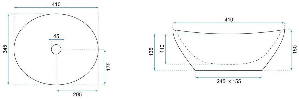 Rea Sofia, umyvadlo na desku, bílá-zlatá strukturovaná, REA-U3697