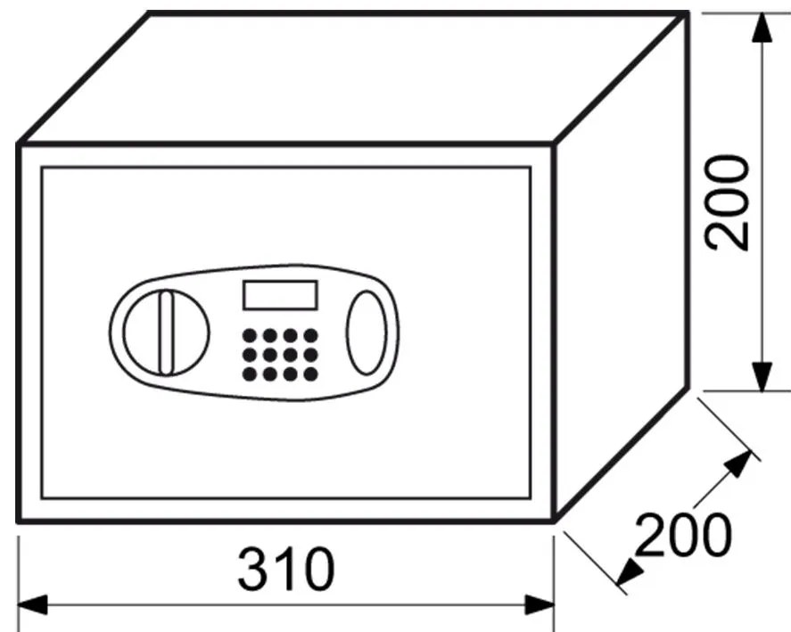 Richter Czech Ocelový sejf s elektronickým zámkem a LCD displejem RS.20.LCD