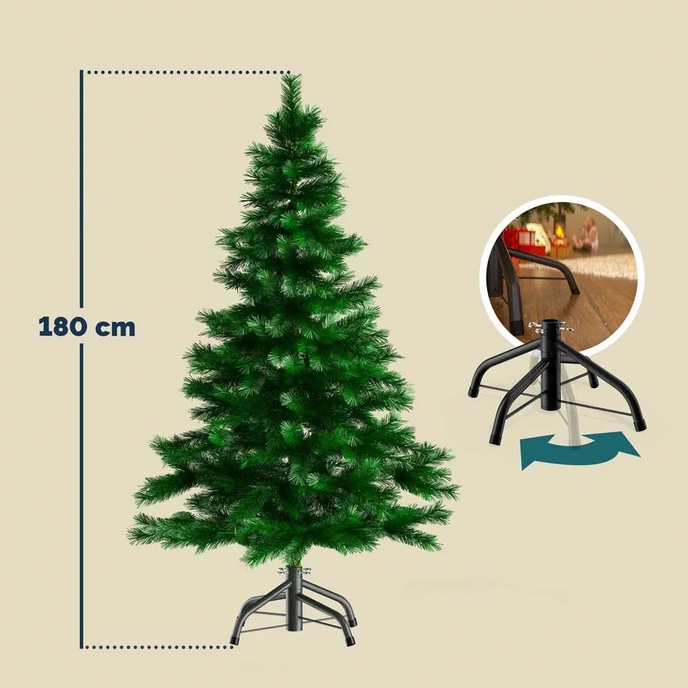 Umělý vánoční stromeček RUDOLPH, 180 cm, zelená Casaria