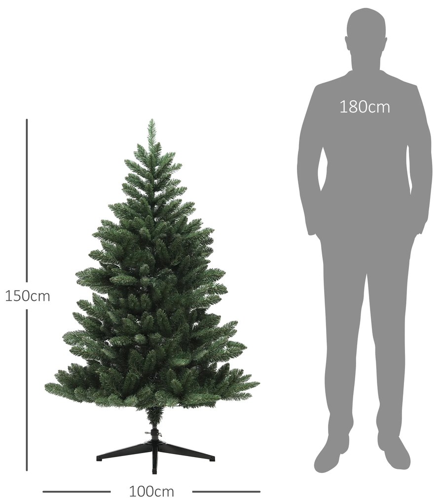 HOMCOM Umělý vánoční stromek 150 cm
