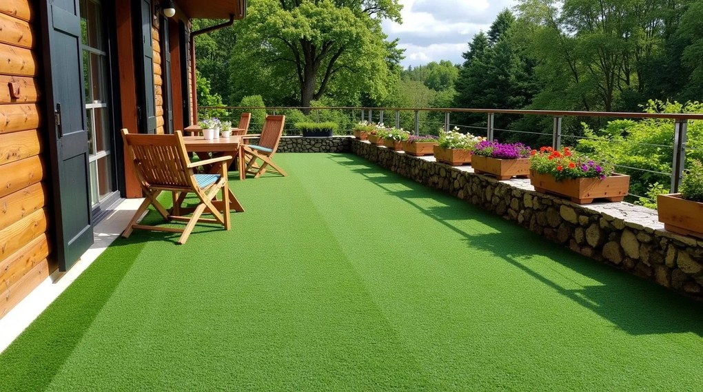 Trade Concept, Umělá tráva Pure Green, na míru, šíře 2m,4m, zelená