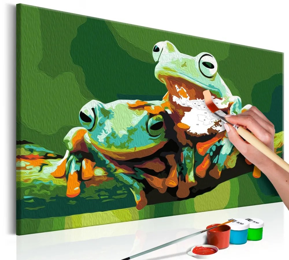 Bimago Malování podle čísel - Frogs | 60x40 cm
