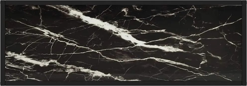 Konzolový stolek černý 100 x 35 x 75 cm tvrzené sklo 322814