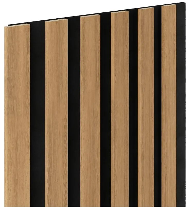 Akustické dekorační panely SLIM, dub světlý 3D lamely na filcovém podkladu, rozměr 270 x 30 cm, IMPOL TRADE