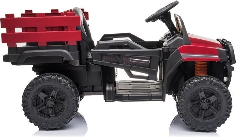 LEAN CARS Bateriové autíčko BDM0926 LED MP3 dálkové červené