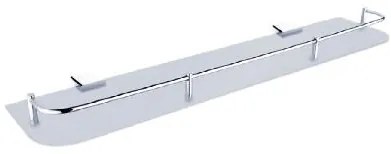 Nimco Kibo - Polička, délka 60 cm, matné sklo/chrom Ki 14091AX-60-26