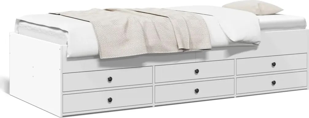 Válenda se zásuvkami bez matrace bílá 90 x 190 cm 3280881