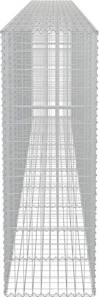Gabionová zeď s víky z pozinkované oceli 600 x 50 x 150 cm 143582