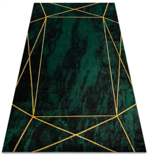 Kusový koberec EMERALD 1022 Luxusní moderní geometrický zelený zlatý Rozměr: 240x330 cm