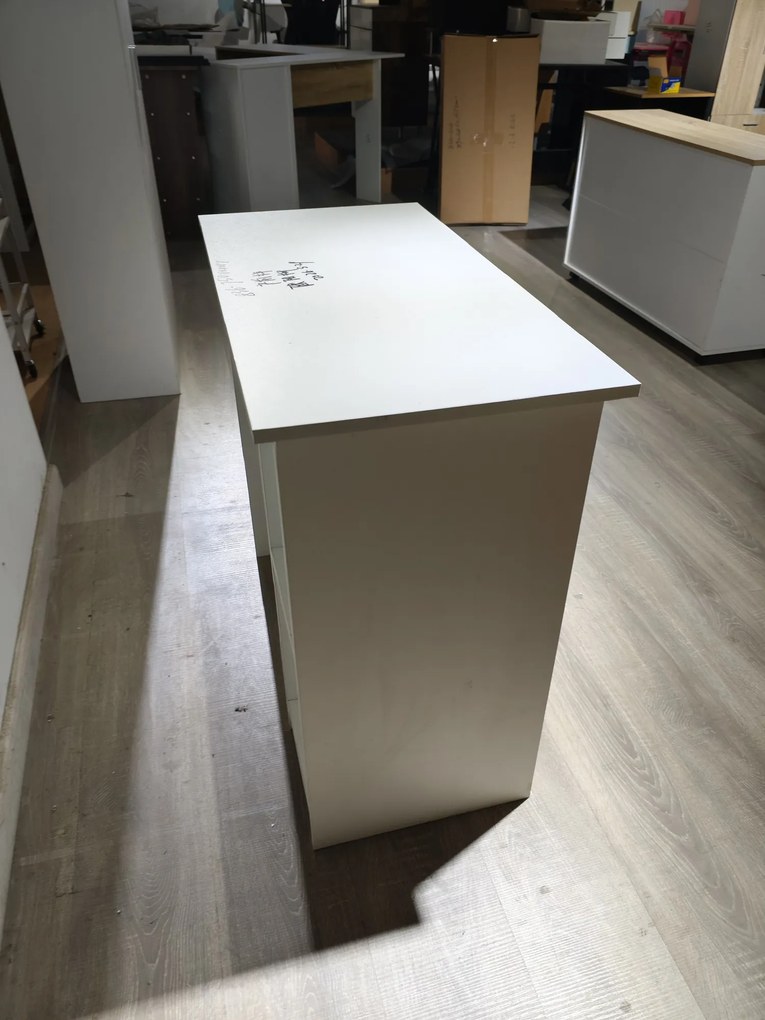 HOMCOM počítačový stůl 80 cm se 2 policemi, bílý