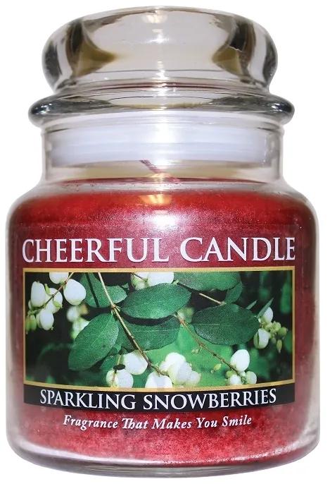 Cheerful Candle Vonná svíčka ve skle Zářivý Pámelník - Sparkling Snowberries, 16oz