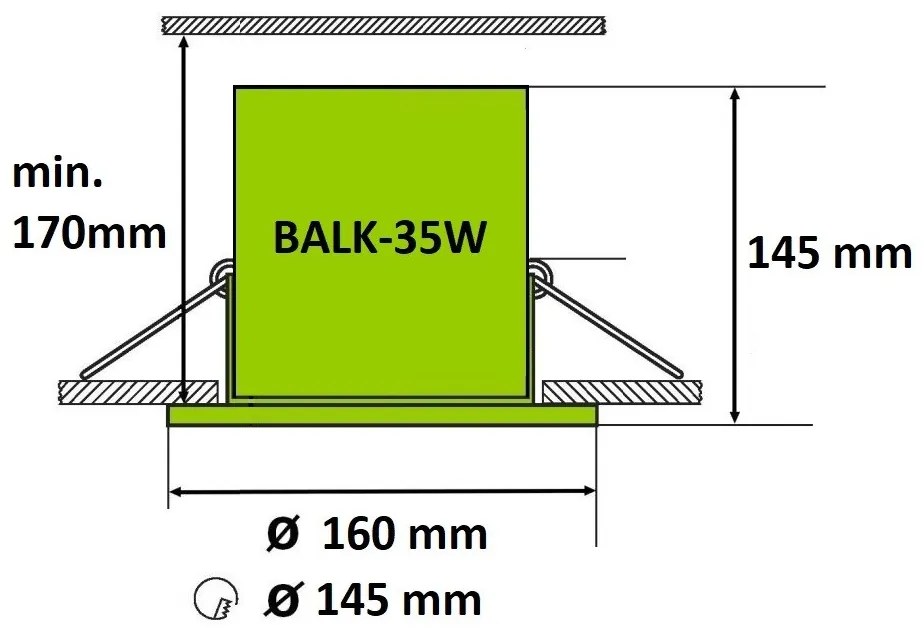 T-LED Podhledové svítidlo BALK 35W Teplá bílá