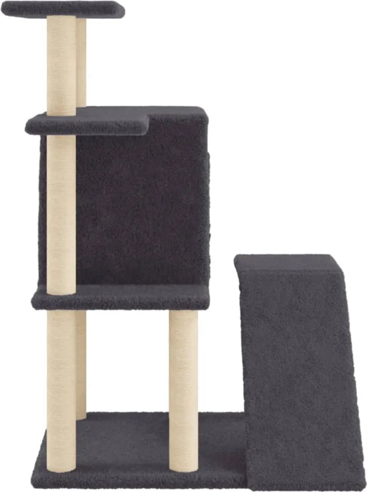 Škrabadlo pro kočky se sisalovými sloupky tmavě šedé 97 cm 172099