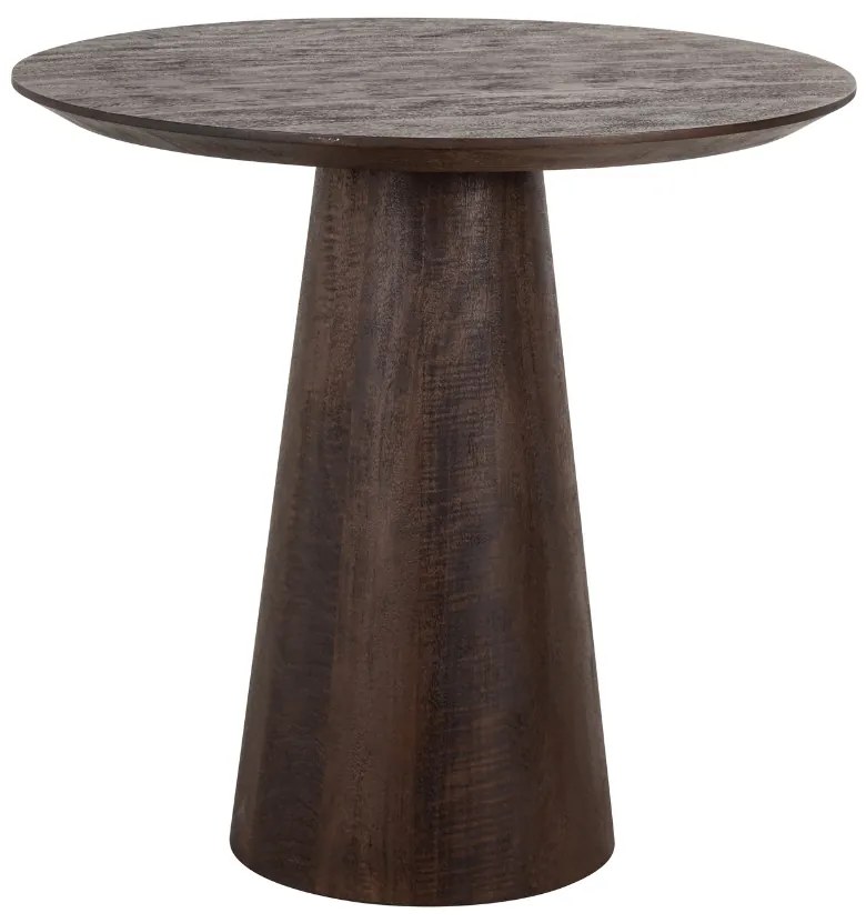 OnaDnes -20% Hnědý kulatý dřevěný bistro stolek Richmond Willow 80 cm