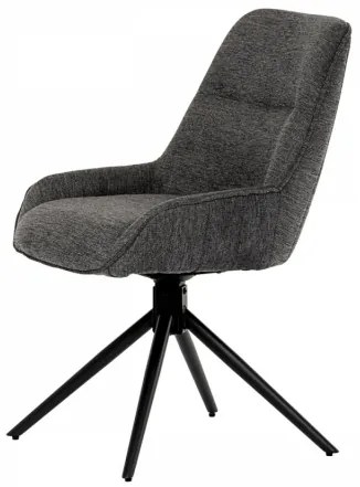 Jídelní konferenční židle tmavě šedá černé kovové nohy otočný mechanismus HC-535 GREY2