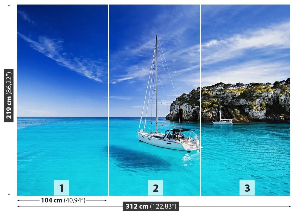 Fototapeta Plachetnice Menorca 104x70