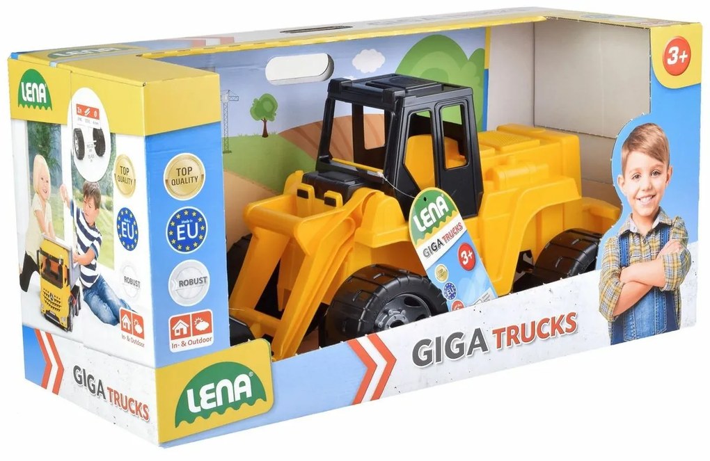 Lena Nakladač Giga Trucks žlutá, 62 cm