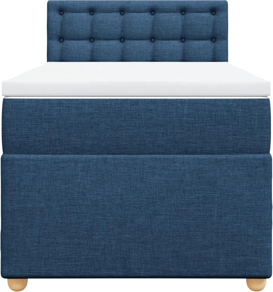 Box spring postel s matrací modrá 90x190 cm textil 3286555