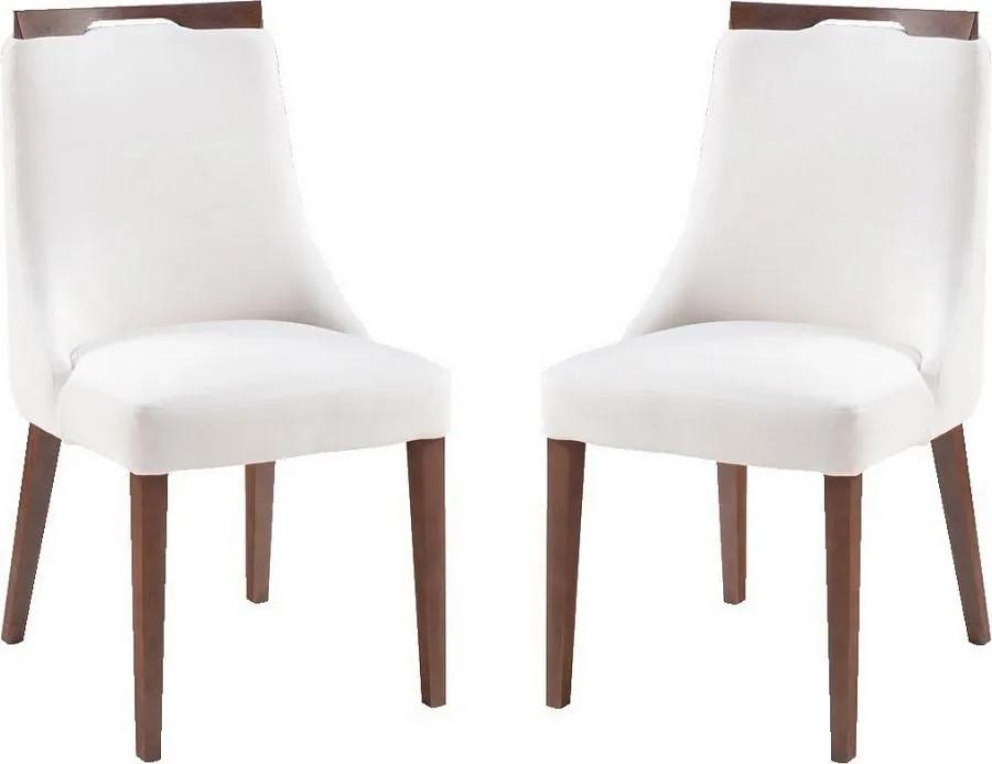 Casarredo - Komfort nábytek Designová jídelní židle ZITA, Carabu výběr barev, (2ks) | potah: carabu 110,barva: szy-dub-koňak