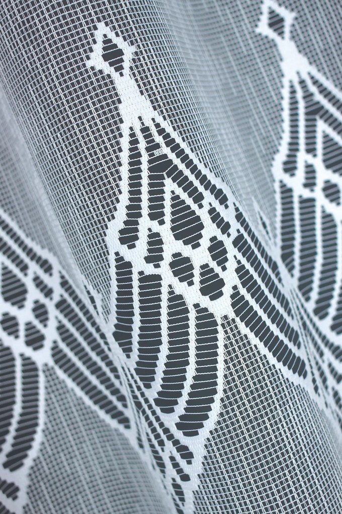 Dekorační žakárová záclona s řasící páskou AKRAM 160 bílá 300x160 cm MyBestHome