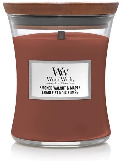 Vonná svíčka WoodWick - Smoked Walnut &amp; Maple 275g/55 - 65 hod