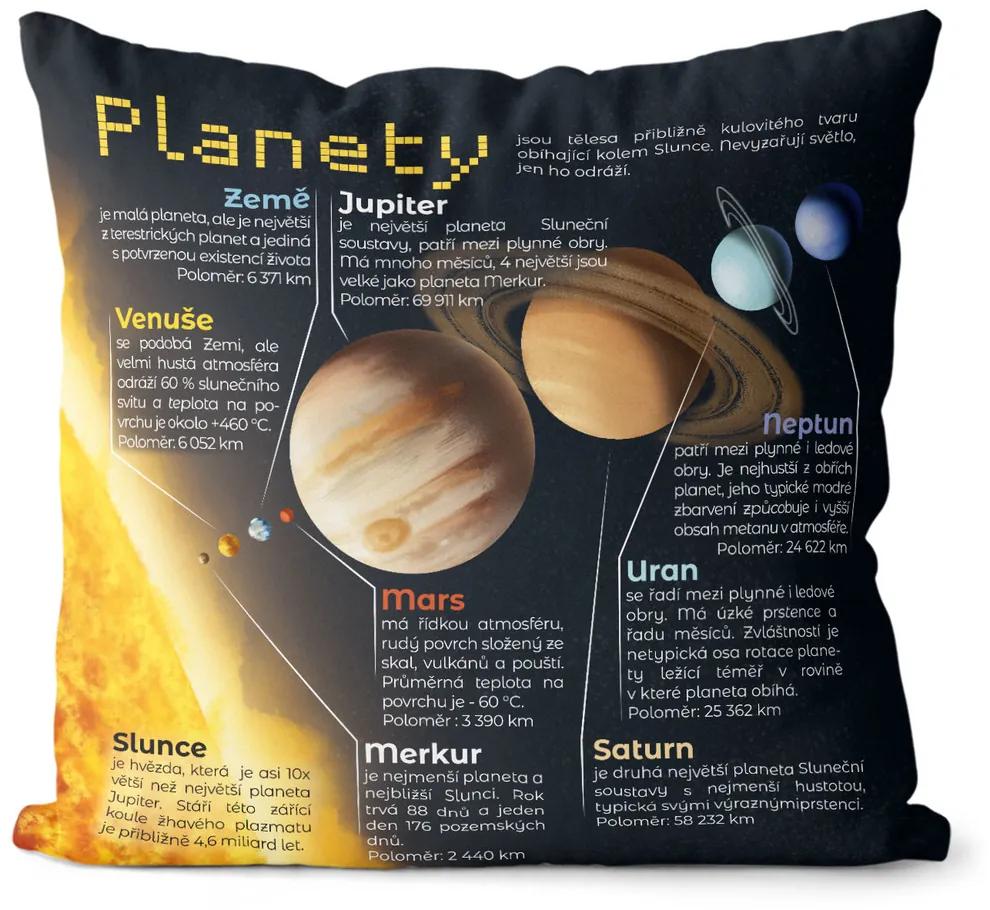 Polštář Vesmír a planety (Velikost: 40 x 40 cm)