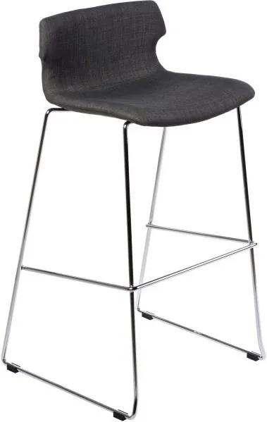 Barová židle Custom čalouněná, tmavě šedá