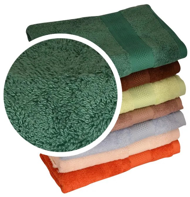 Vesna | Bambusový ručník ATILA 50x100 cm tmavě zelený