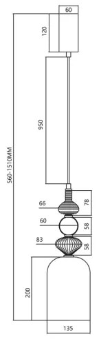 LED Lustr na lanku ARTE LED/12W/230V pr. 13 cm černá