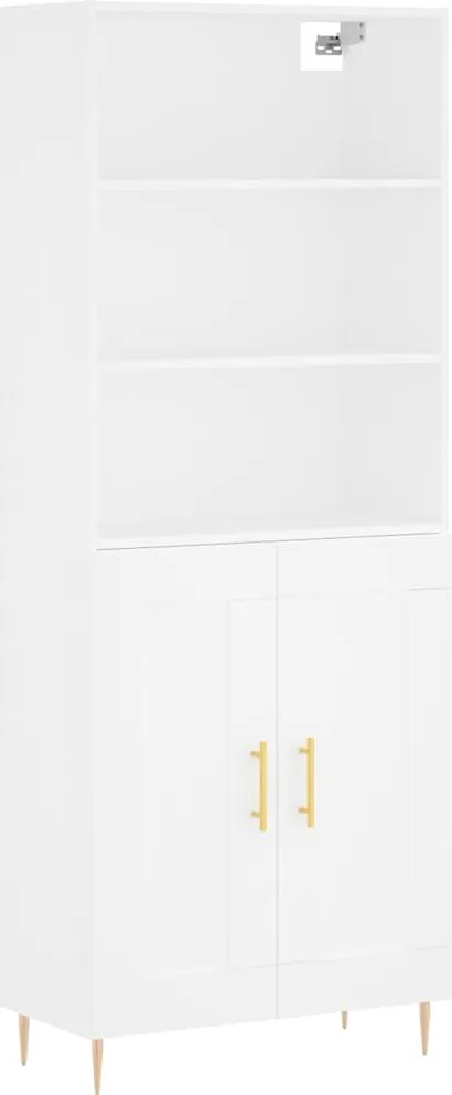 Skříň highboard bílá 69,5 x 34 x 180 cm kompozitní dřevo 3189941