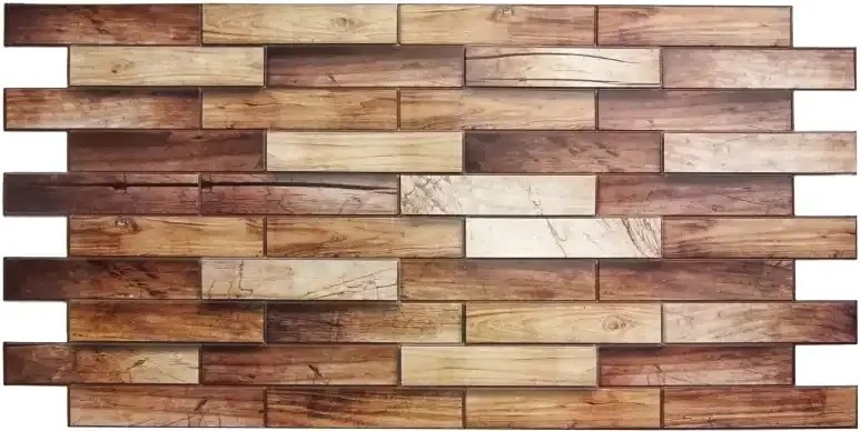 GRACE Obkladový 3D PVC panel 98 x 48 cm - Walnut ořechové dřevo