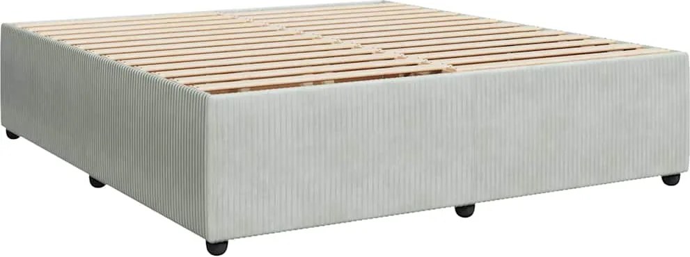 Box spring postel s matrací světle šedá 200x200 cm samet 3287824