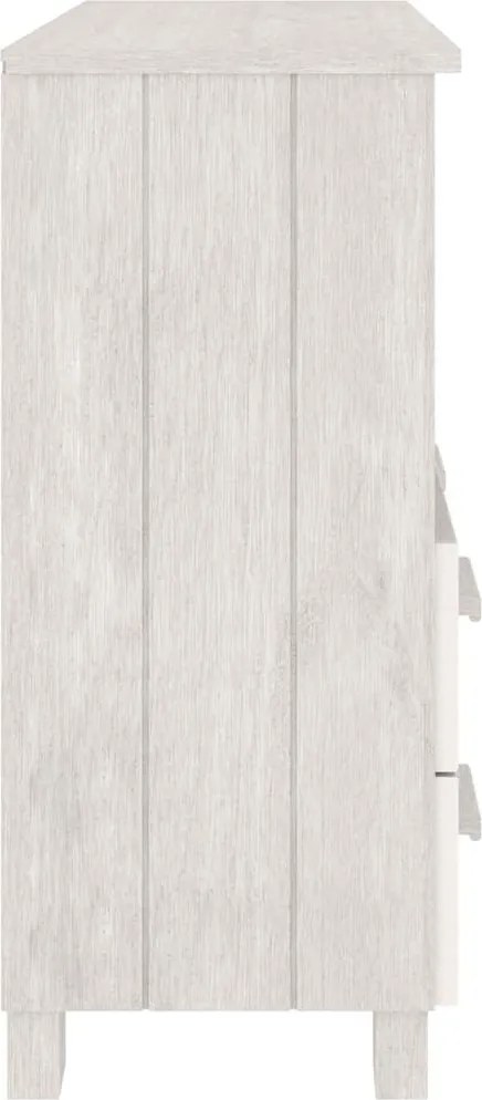Příborník HAMAR bílý 85 x 35 x 80 cm masivní borovice 340497
