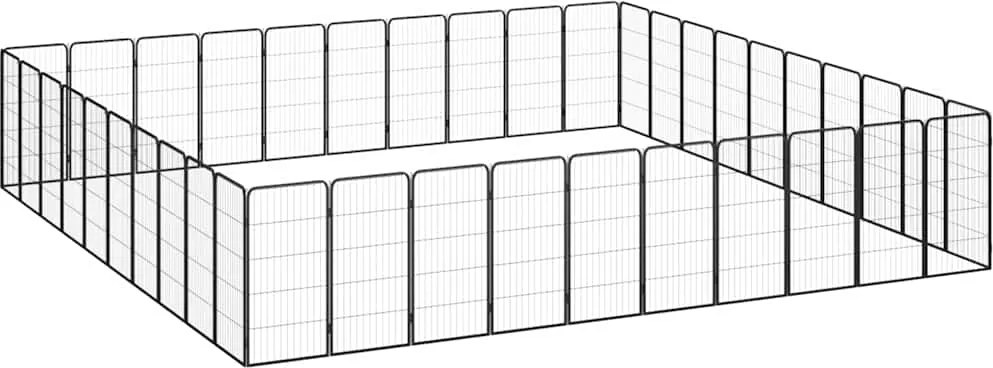 40panelová ohrádka pro psy černá 50 x 100 cm práškovaná ocel 3115966