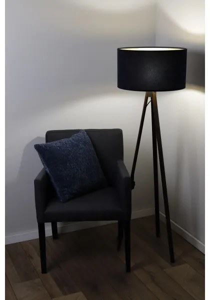 Stojací lampa STANDART 1xE27/60W/230V modrá/wenge