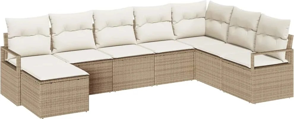 Set pohovek 8 ks Béžová polyratan 3346501