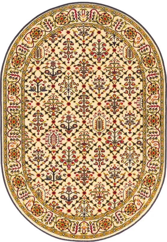 Kusový koberec Tamir krem ovál Ovál 100 x 180 cm