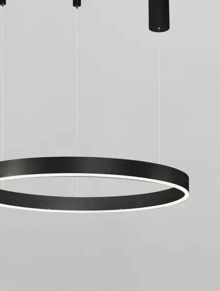 LED lustr Motif 60 černé CCT s dálkovým ovládáním