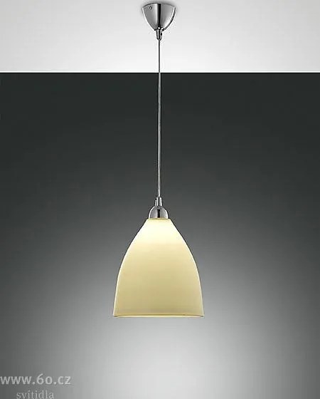 Fabas luce 2907-44-125 Provenza 2907, závěsné svítidlo, 1x60W, kov, žluté stínítko, průměr 20cm