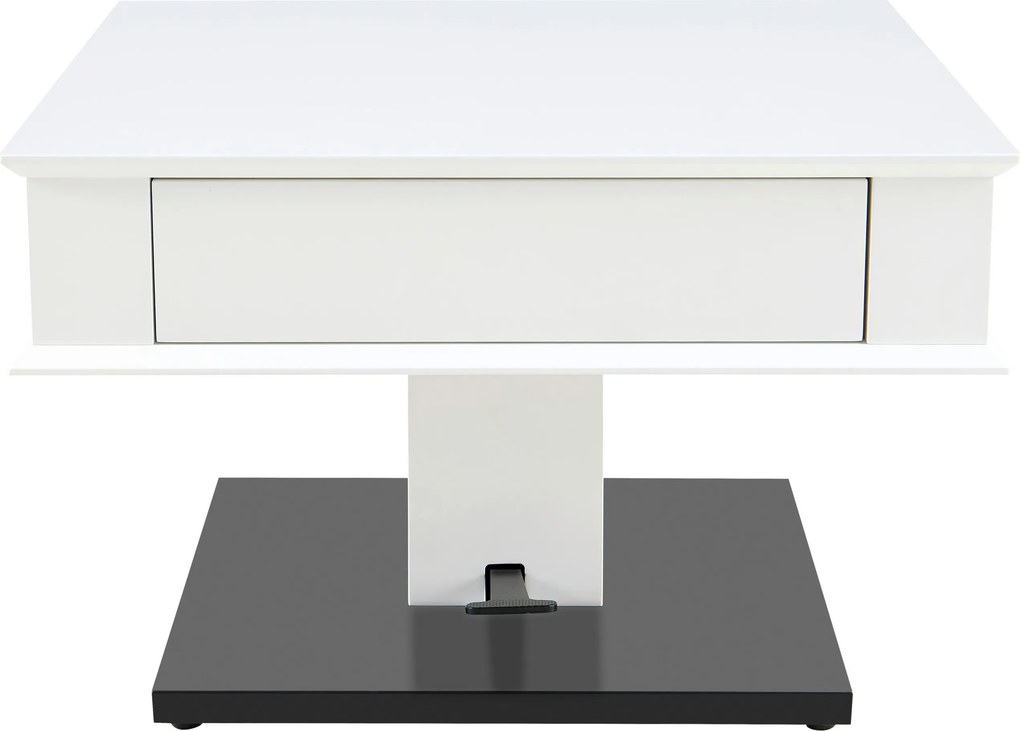 XXXLutz KONFERENČNÍ STOLEK, černá, bílá, kov, kompozitní dřevo, 70/70/46,5-66 cm Carryhome - Konferenční stolky - 002809005501