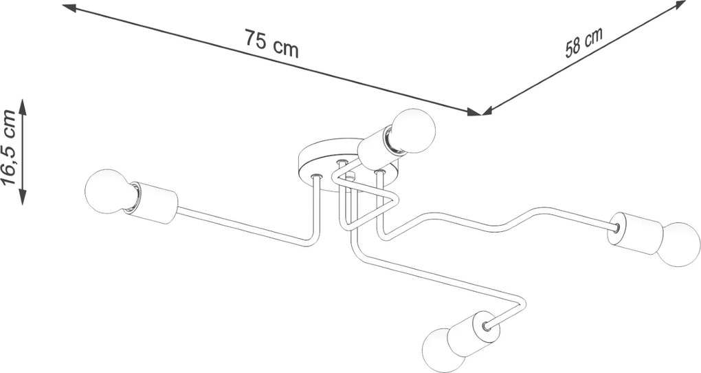 Sollux Lighting Lustr TIMBO 4 bílý