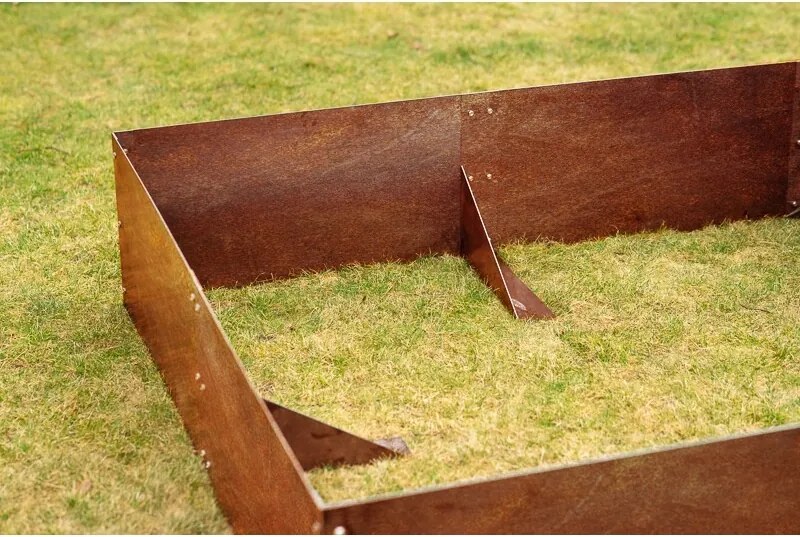 Alto Vyvýšený záhon 148 x 148 x 36 cm, corten CORGARDEN 1013