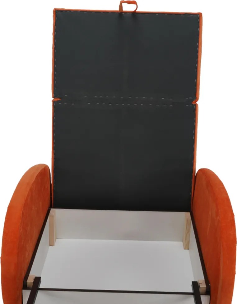 Rozkládací křeslo, oranžová, MILI 1