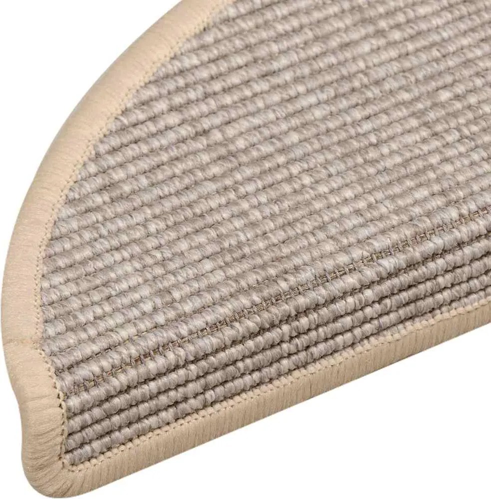 Schodové rohože 15 ks 56 x 17 x 3 cm stříbrné, půlkulaté 326895