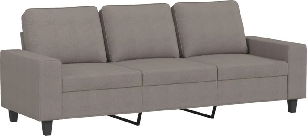 3místná pohovka s podnožkou taupe 180 cm textil 3201158