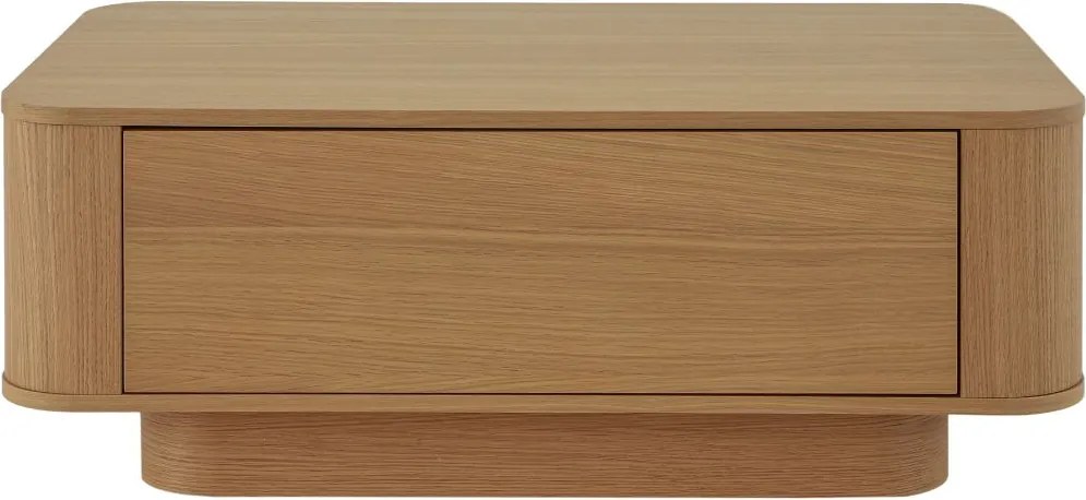 Konferenční stolek Navan 100 cm, přírodní dub s praktickou zásuvkou