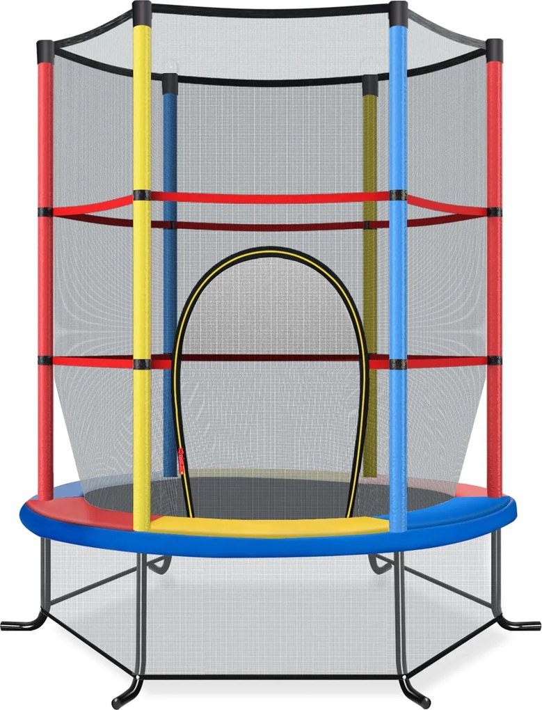 Costway Zahradní trampolína Ø165 cm s ochrannou sítí trampolína do 135 KG