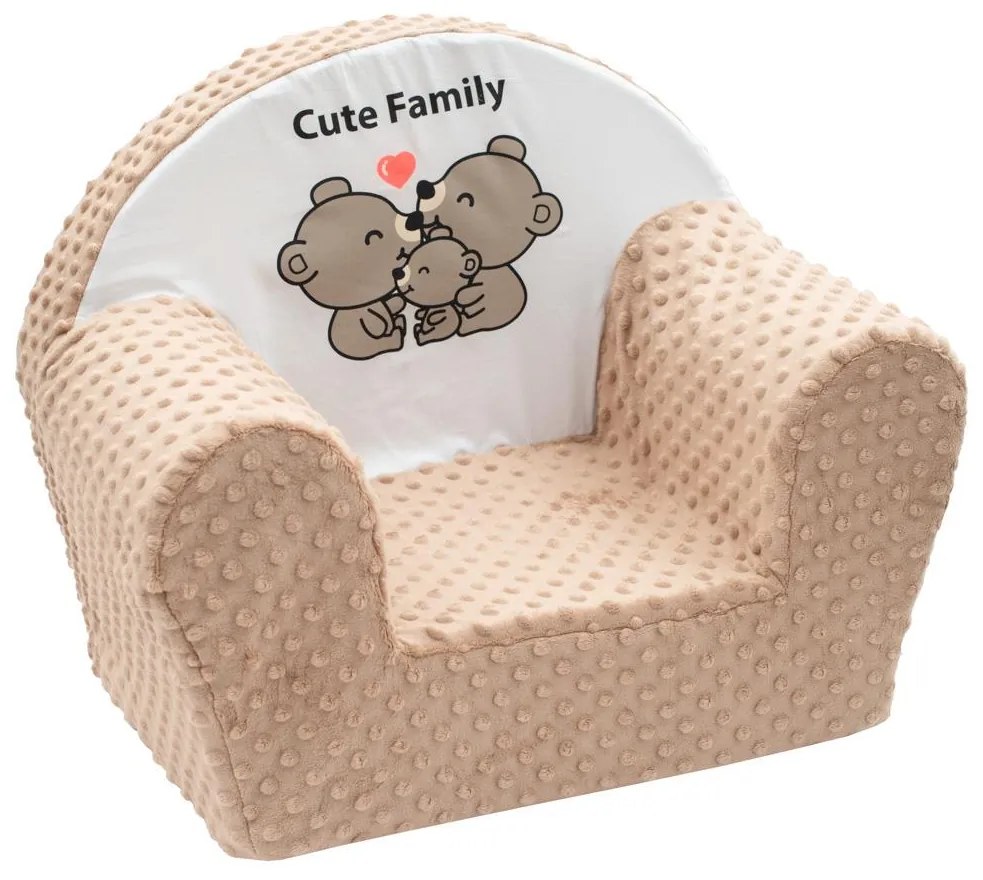 Dětské křeslo z Minky New Baby Cute Family cappuccino Dle obrázku