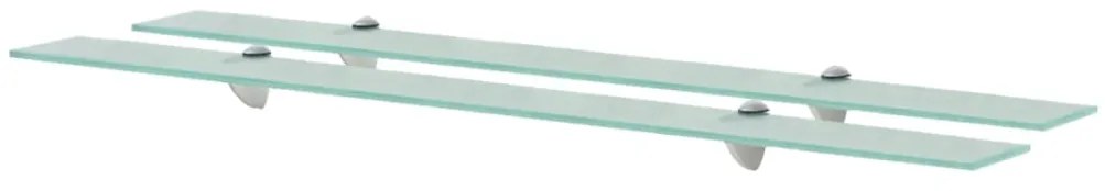 Plovoucí police 2 ks sklo 100 x 20 cm 8 mm 3051525